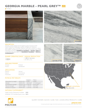 Marble Slabs - Polycor Inc.