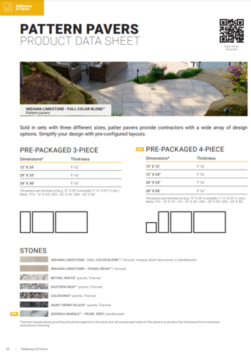 Pattern Pavers Product Sheet - Polycor Inc.