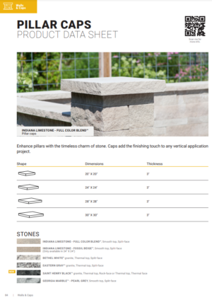 Pillar Caps Product Sheet - Polycor Inc.