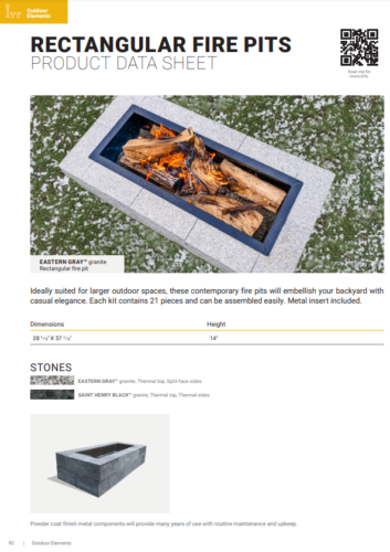 Rectangular Fire Pits - Polycor Inc.