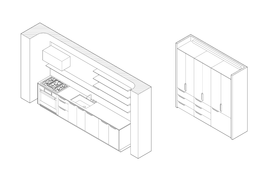 A Modern Marble Kitchen With Long Linear Veins and a Thin Edge ...