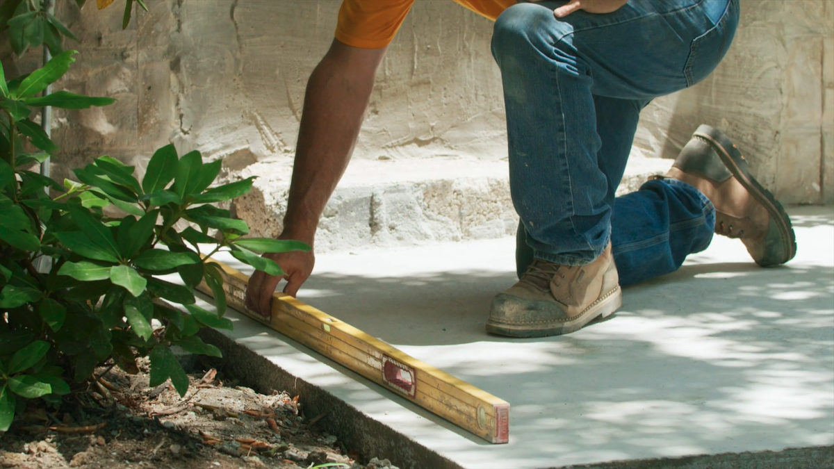 Concrete Front Steps Makeover Using Granite Entry Steps - Polycor Inc.