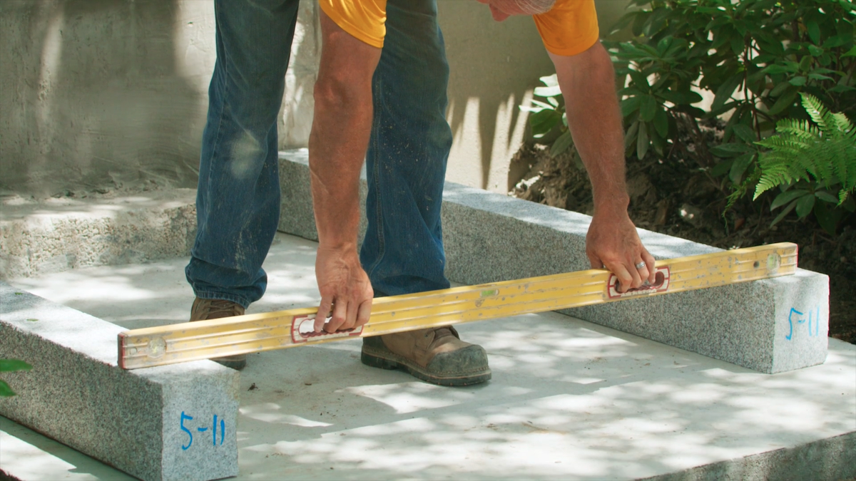 Concrete Front Steps Makeover Using Granite Entry Steps - Polycor Inc.