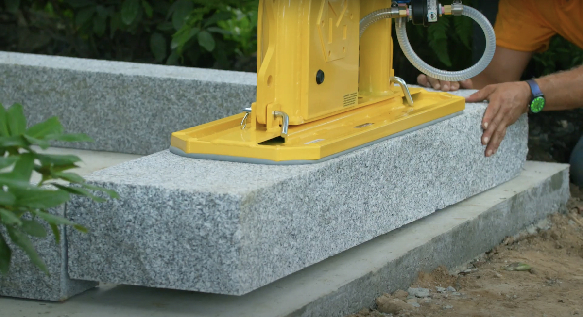 Concrete Front Steps Makeover Using Granite Entry Steps - Polycor Inc.