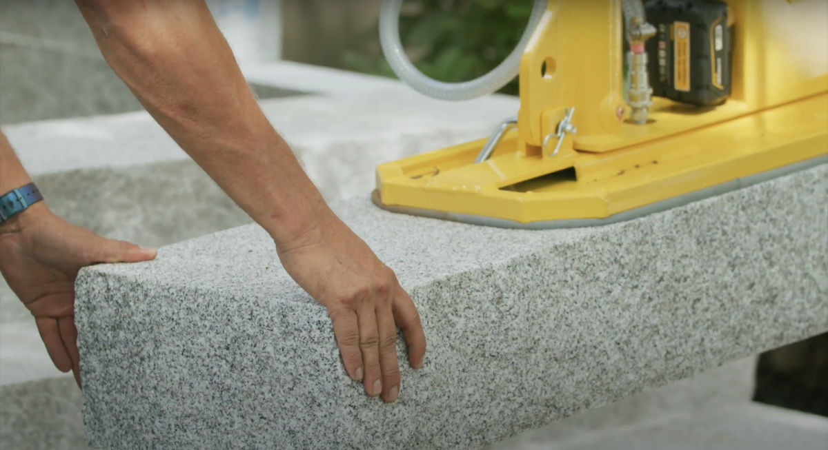 Concrete Front Steps Makeover Using Granite Entry Steps - Polycor Inc.