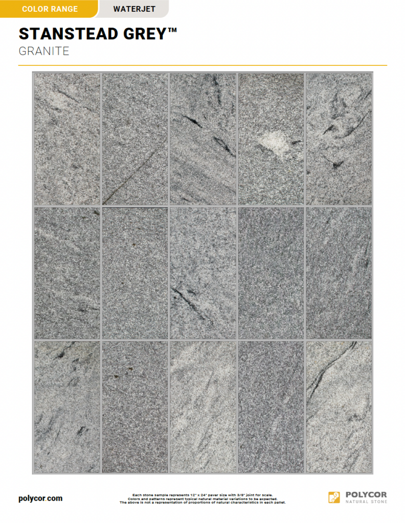 STANSTEAD GREY™ WATERJET Range Sheet - Polycor Inc.